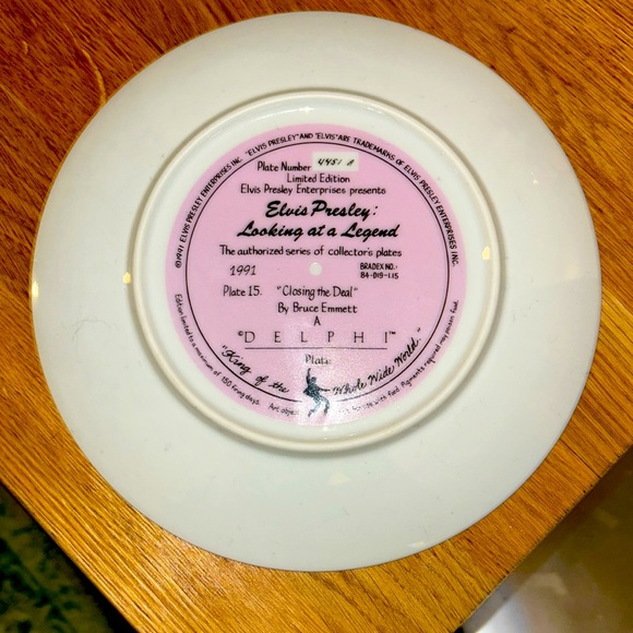Delphi | Other | Vintage Elvis Presley Collectors Plate By Delphi ...